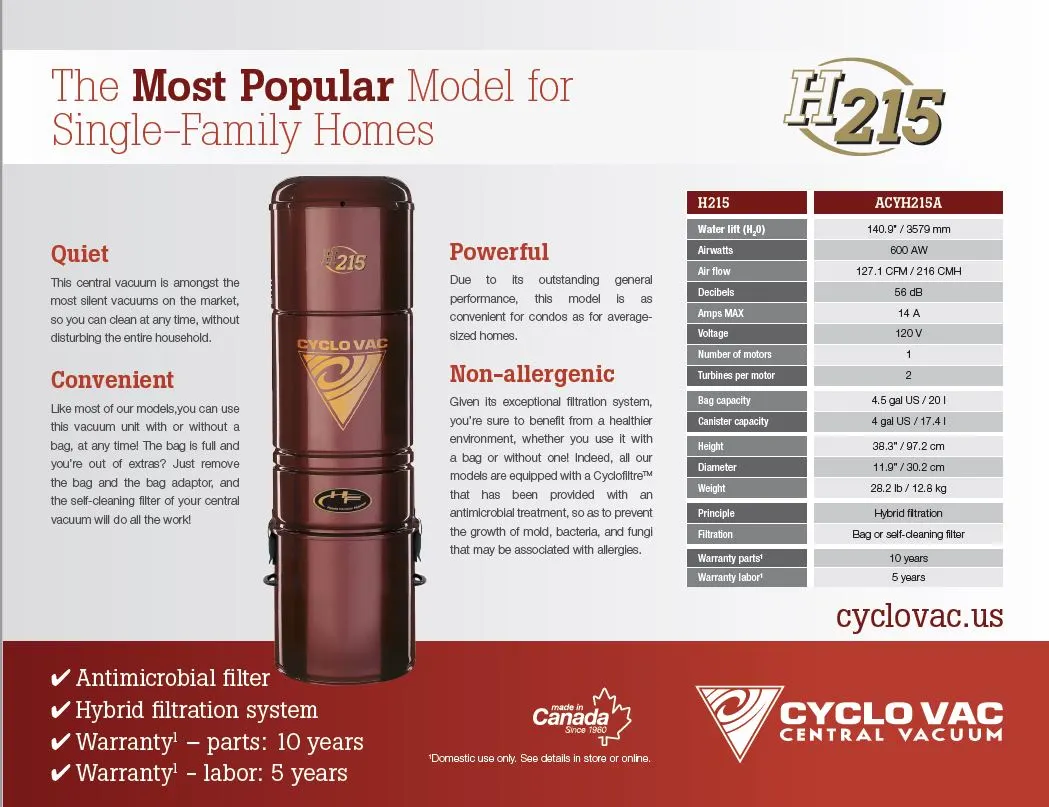 Cyclovac Central Vacuum | Ace Vacuums