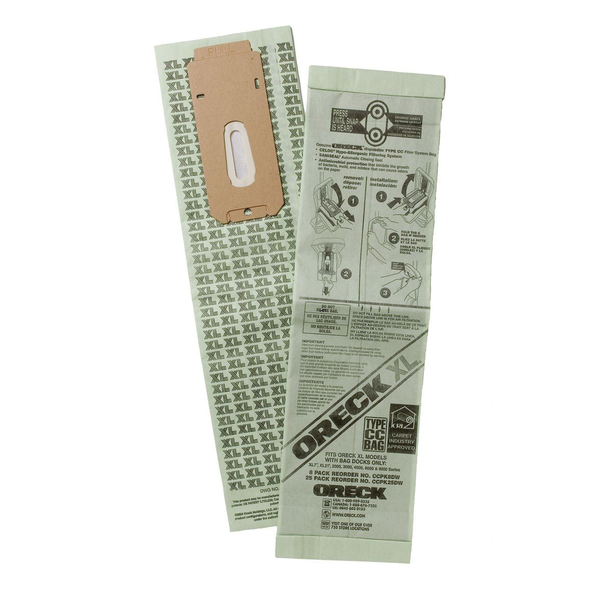 Oreck Type CC Upright Vacuum Bags 8-Pack | Authorized Oreck Dealer Ace ...